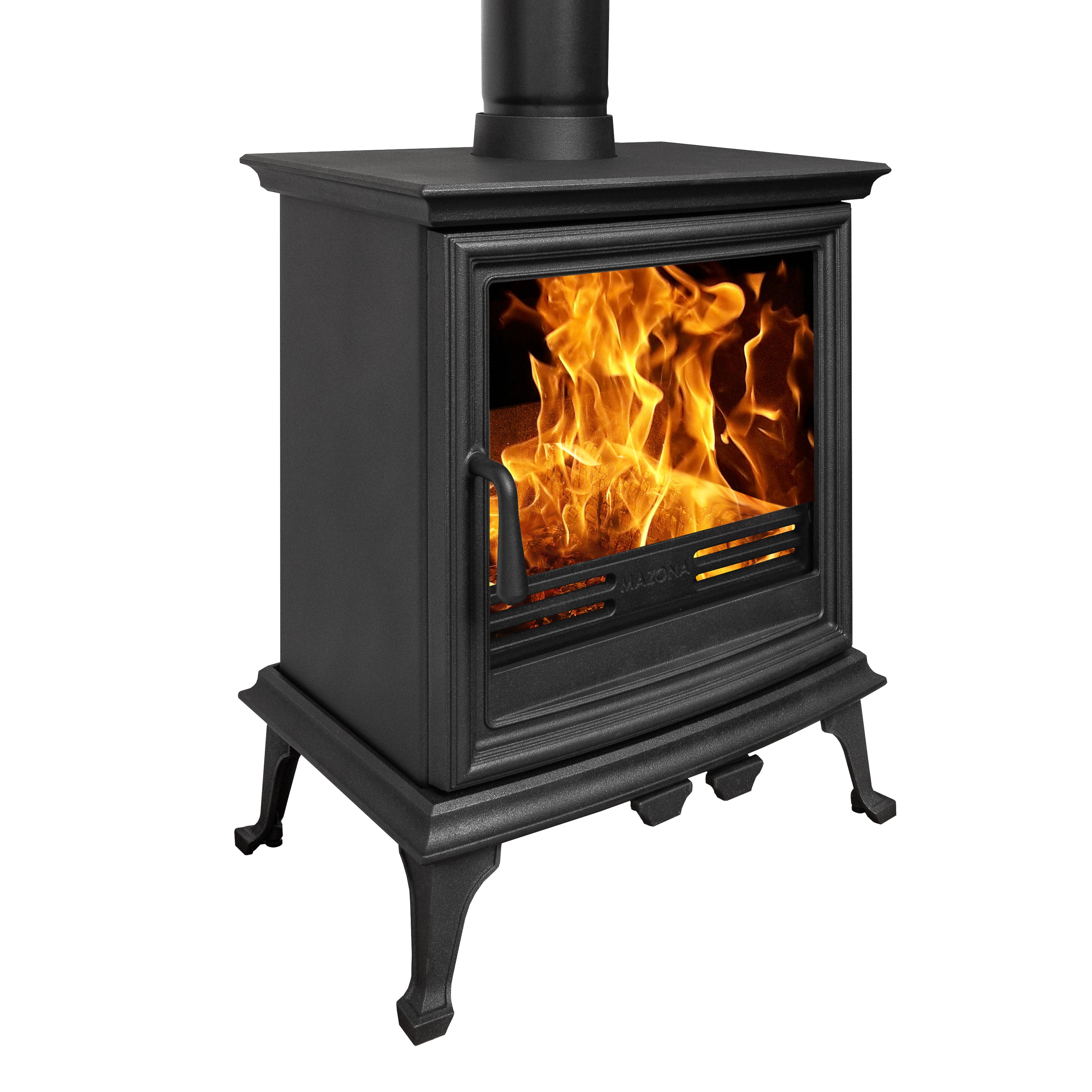 Mazona Bedford 8kW Stove, Multifuel, Woodburning, Freestanding, Eco De ...