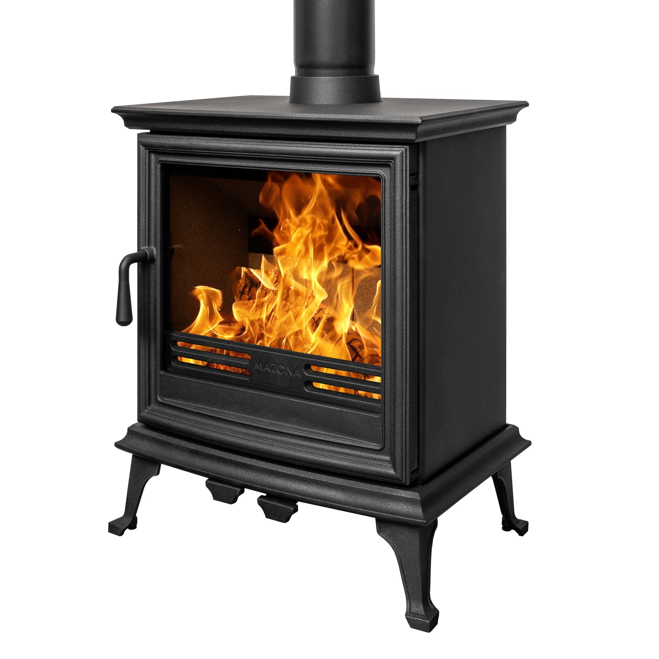 Mazona Bedford 8kW Stove, Multifuel, Woodburning, Freestanding, Eco De ...