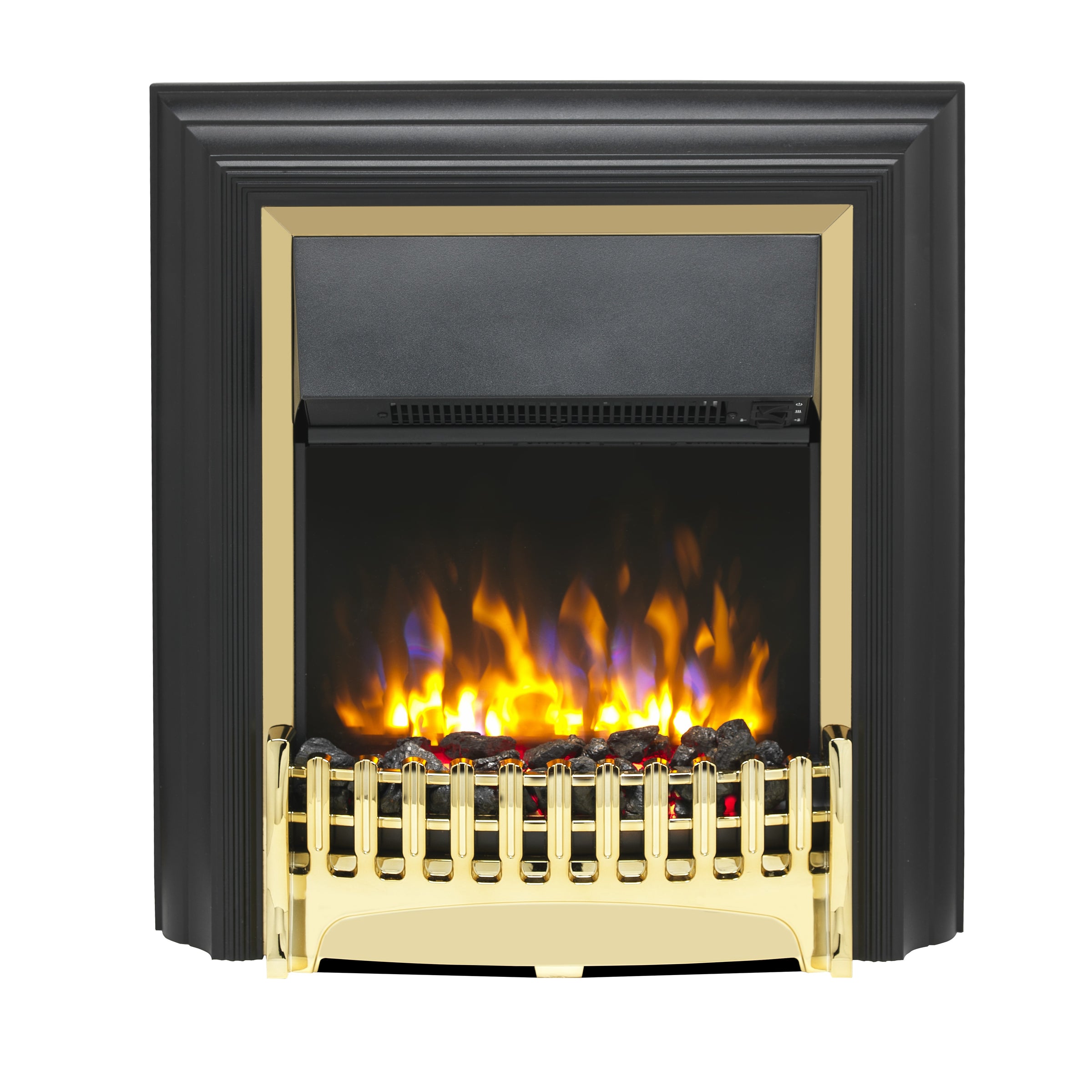 Dimplex Kingsley Deluxe 2kW Electric Inset Stove Brass, Optiflame — GR8 ...