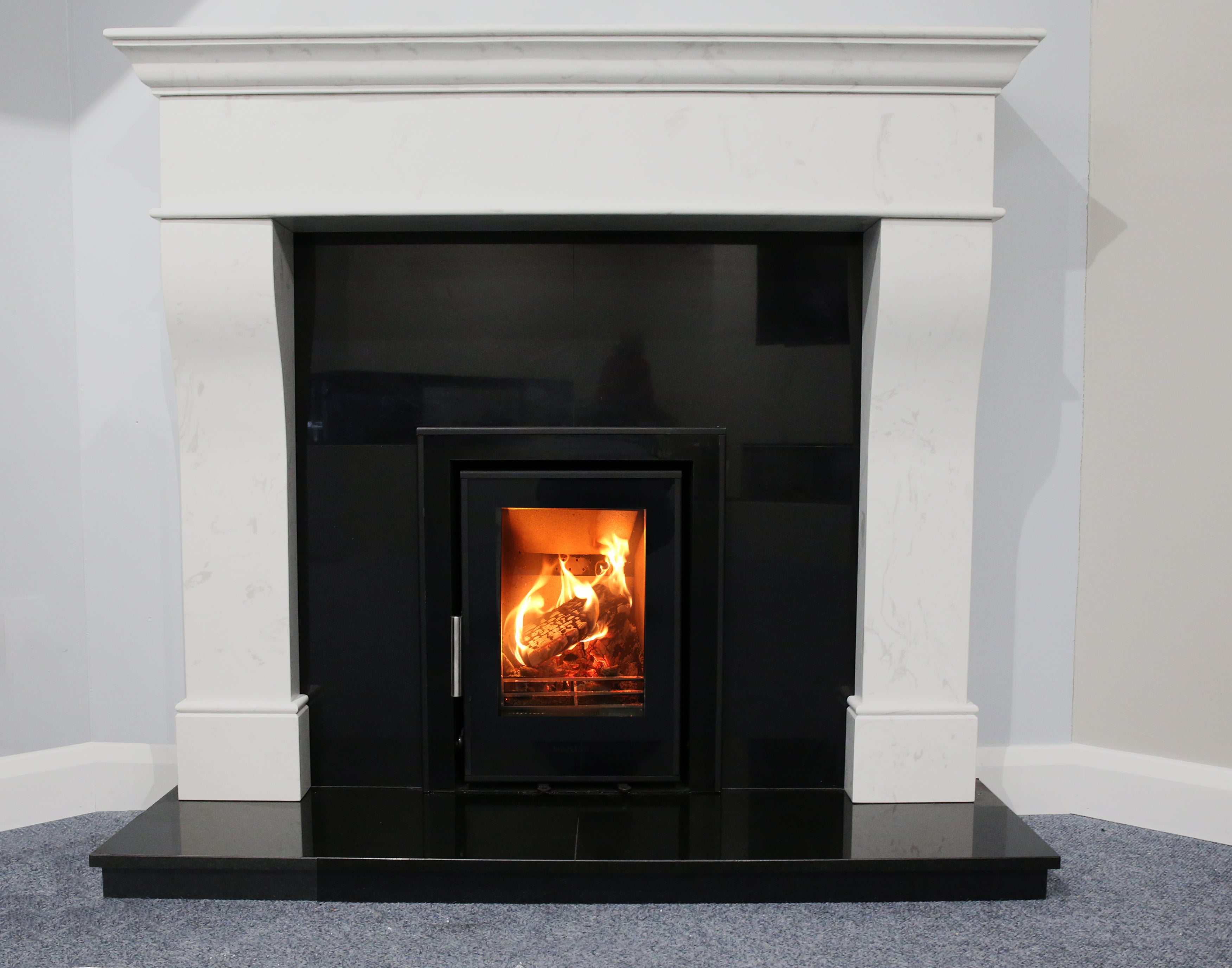 Mazona Clovelly 400 4kW 3 Sided Trim Stove, Multifuel, Woodburning, Ca ...