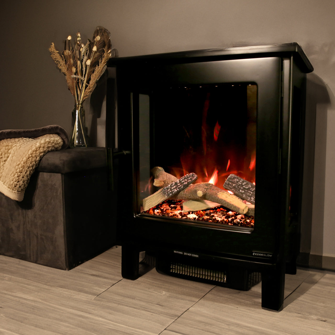 Ezee Glow Crescent Electric Freestanding Stove 1.9KW — GR8 Fires