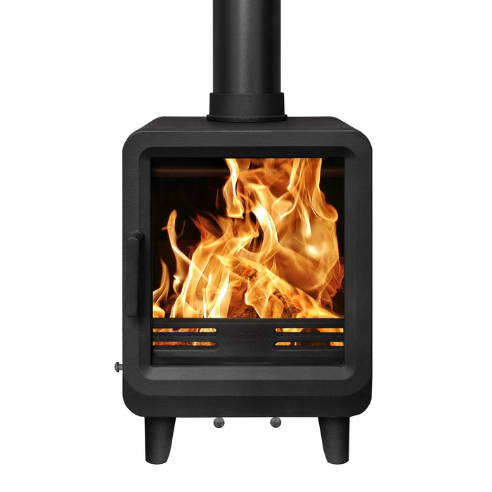 Mazona Heatwave 5kW Multifuel Woodburning Stove, Freestanding Eco Desi ...