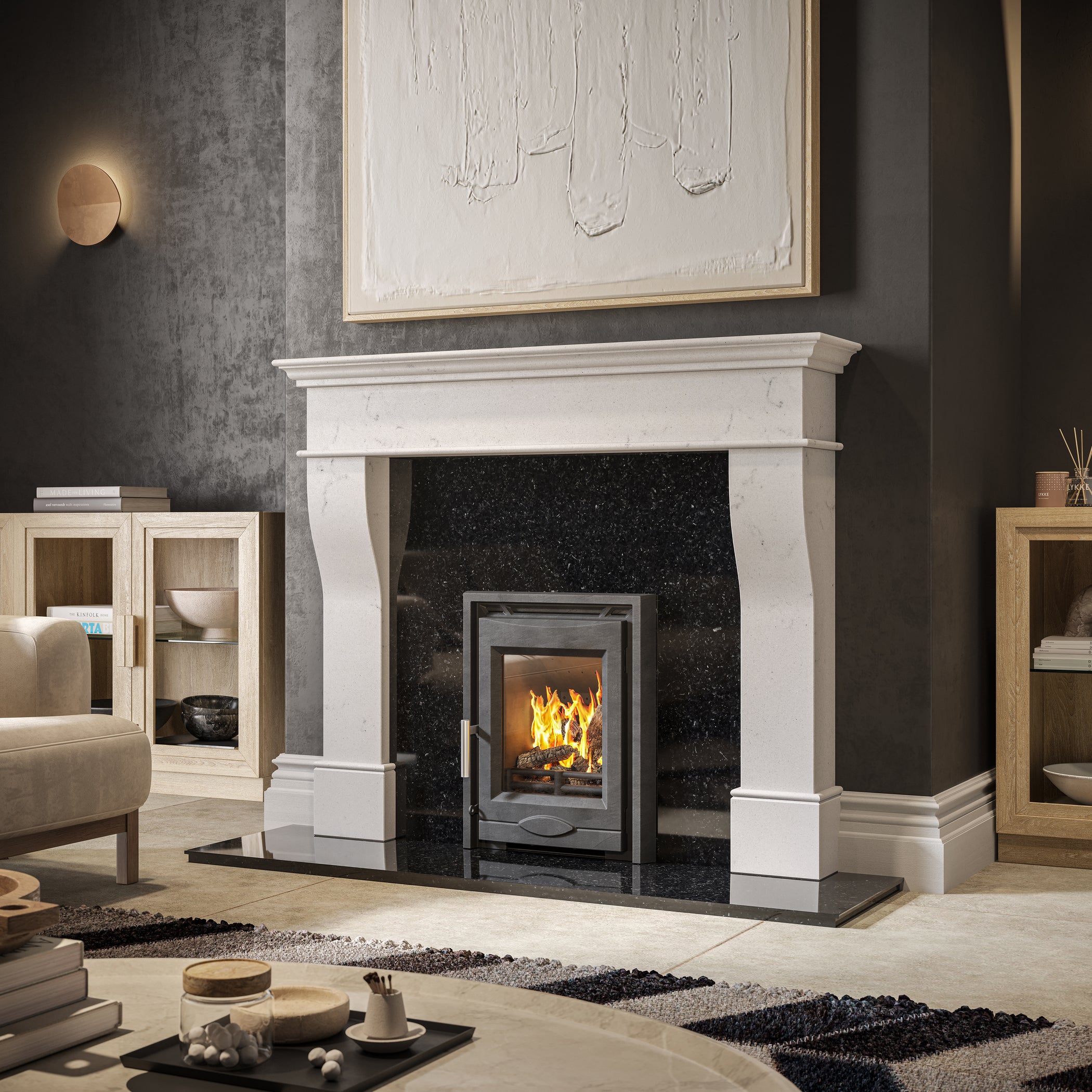 Mazona Dedham 7kW Stove, Multifuel, Woodburning, Inset, Eco Design App ...