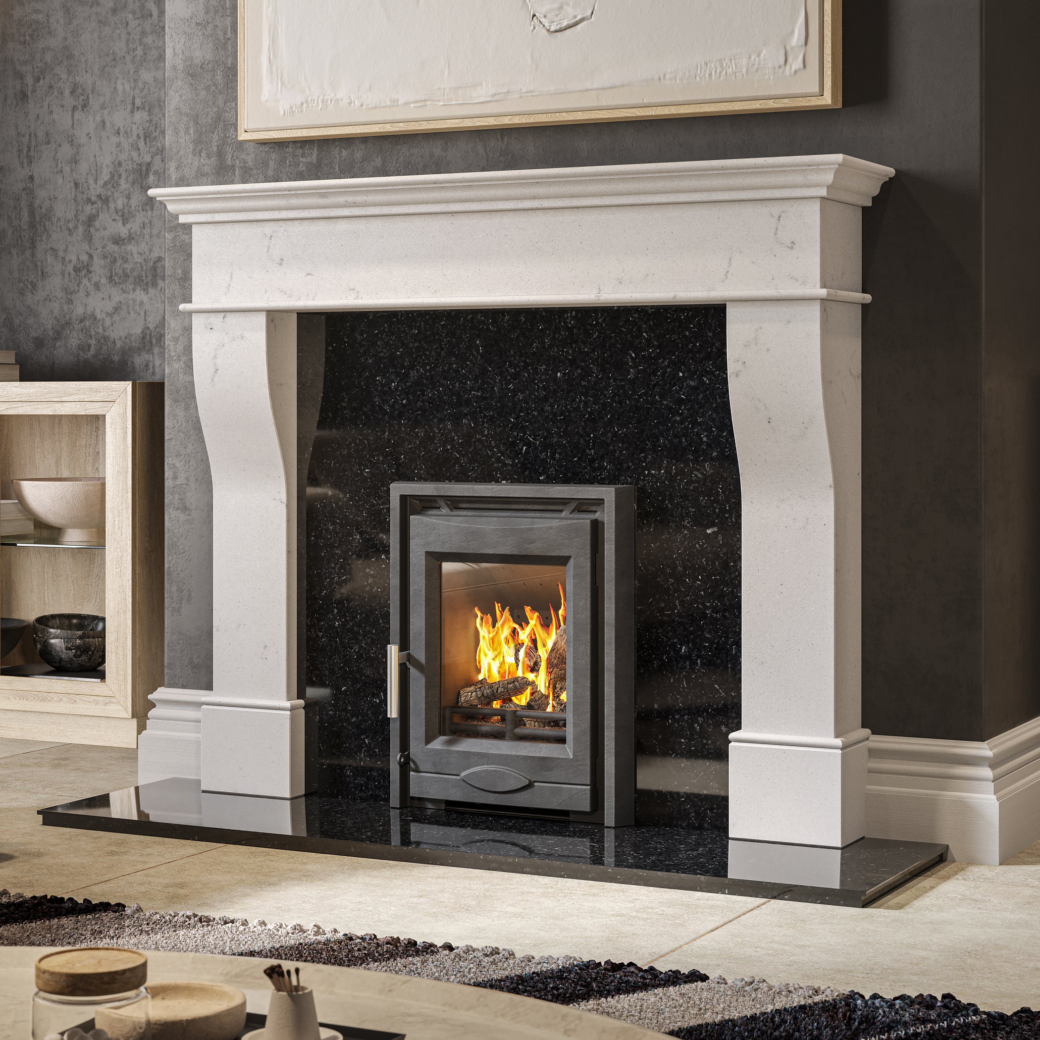 Mazona Dedham 7kW Stove, Multifuel, Woodburning, Inset, Eco Design App ...