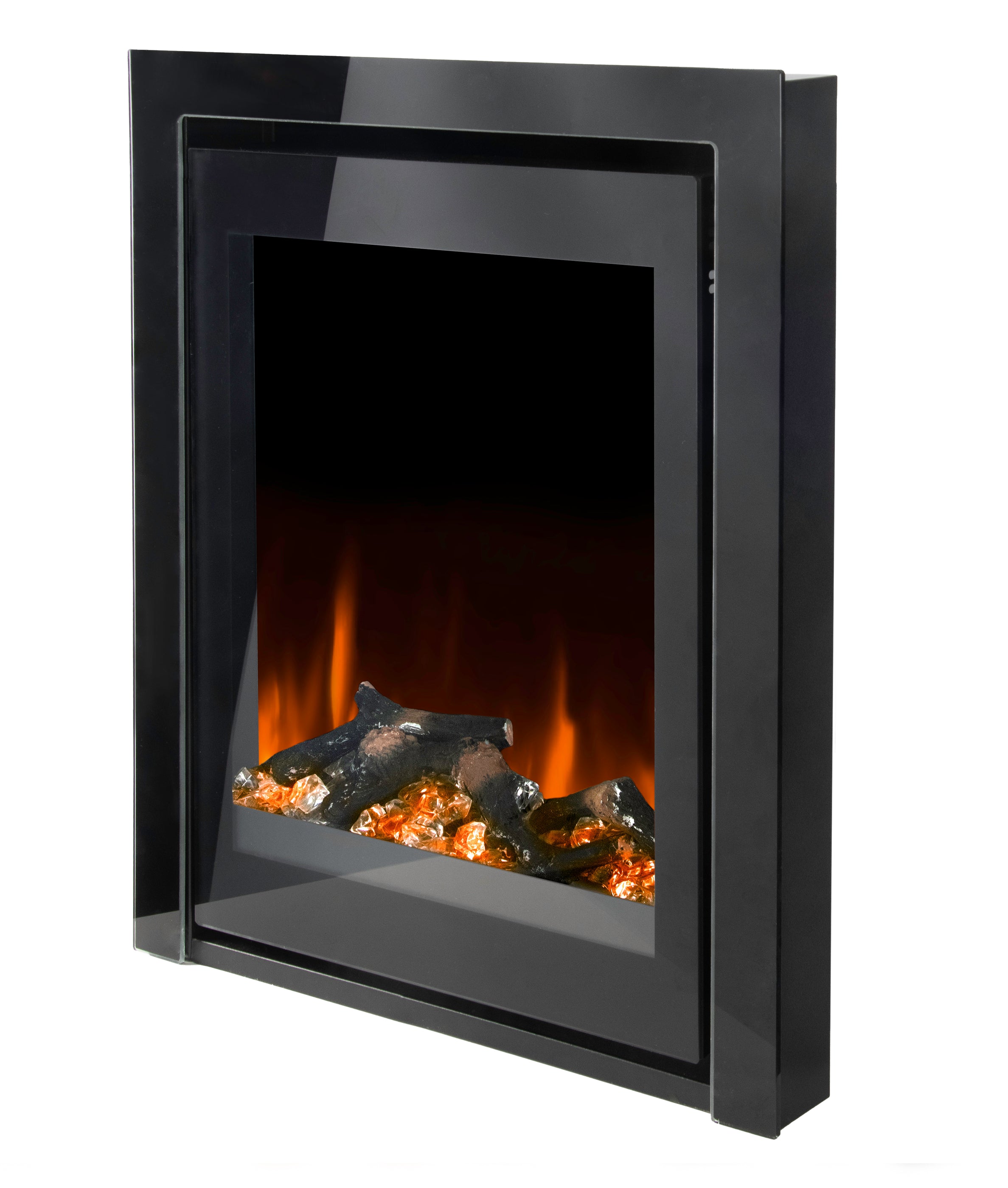 Ezee Glow Pulse Black Inset Electric Fire With Glass Trim — GR8 Fires