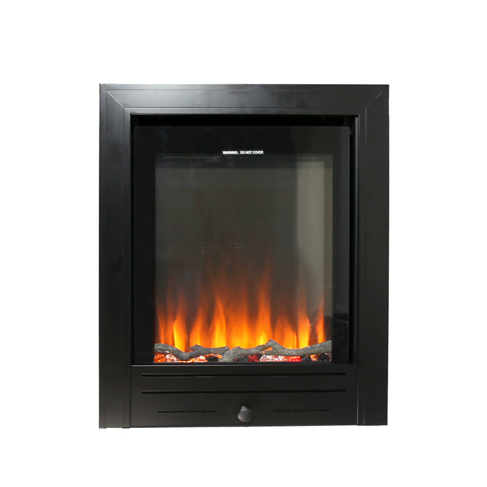 Ezee Glow Pulse Black Inset Electric Fire With Metal Trim — GR8 Fires