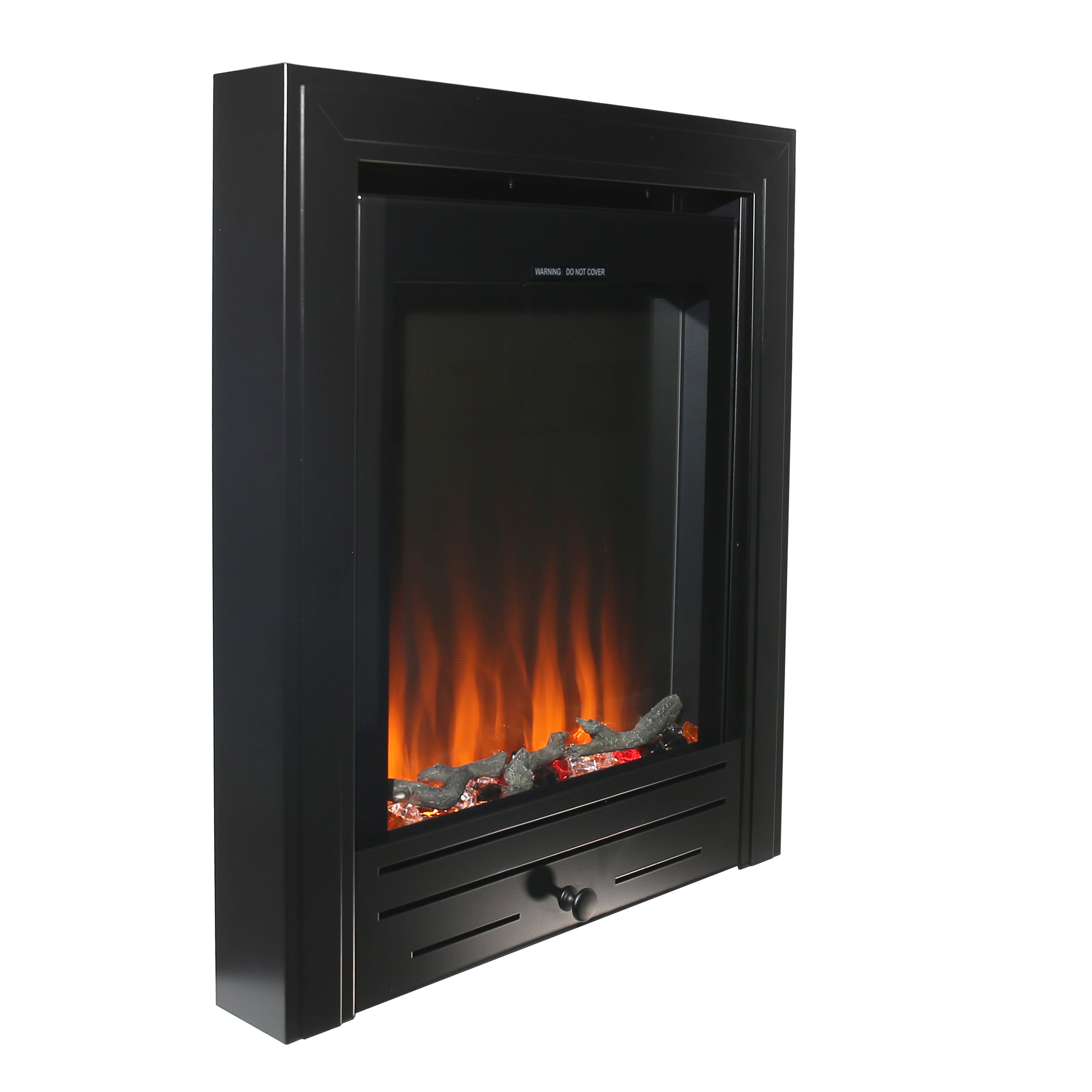 Ezee Glow Pulse Black Inset Electric Fire With Metal Trim — GR8 Fires