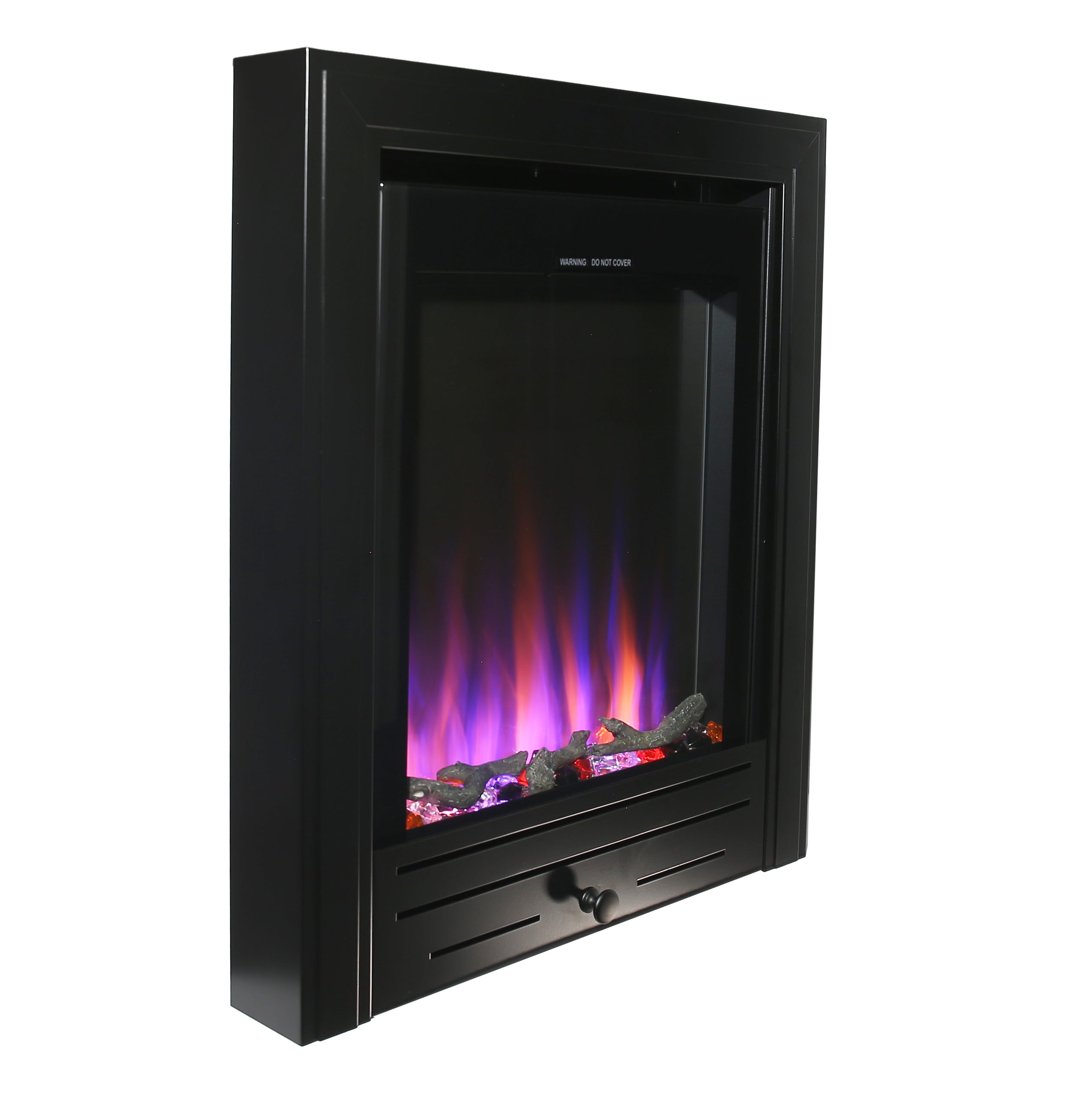 Ezee Glow Pulse Black Inset Electric Fire With Metal Trim — GR8 Fires