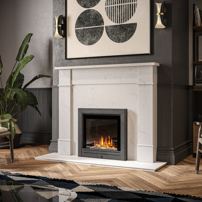 Ezee Glow Pulse Widescreen Black Inset Electric Fire With Metal Trim ...