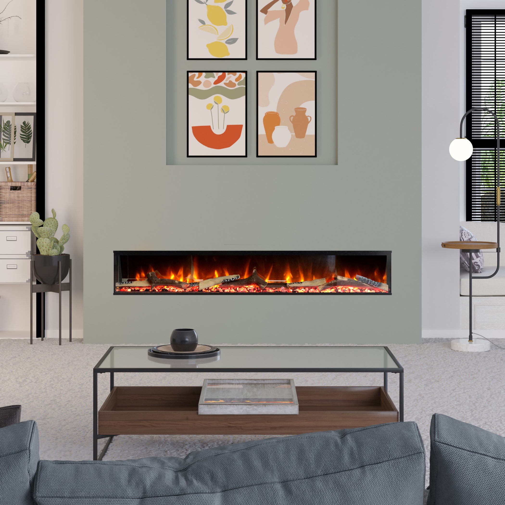 Ezee Glow 60'' Celestial Built-In Electric Fire — GR8 Fires