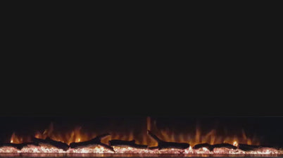 Ezee Glow Pulse Widescreen Black inset Electric Fire With Glass Trim ...