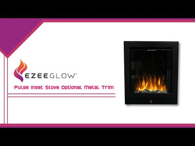 Ezee Glow Pulse Black Inset Electric Fire With Metal Trim — GR8 Fires