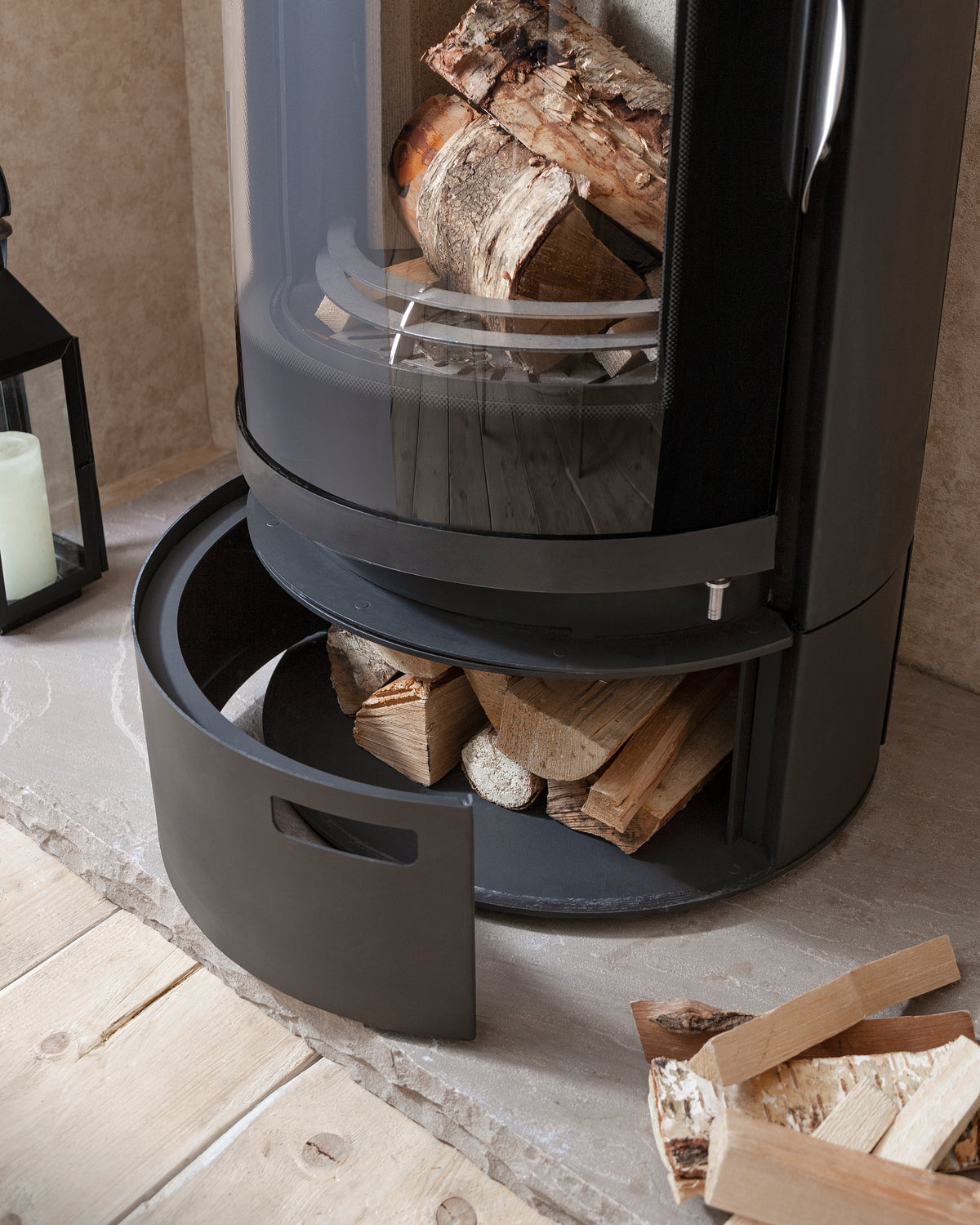 Low Log Store T/S Hoxton 7 Stove — GR8 Fires