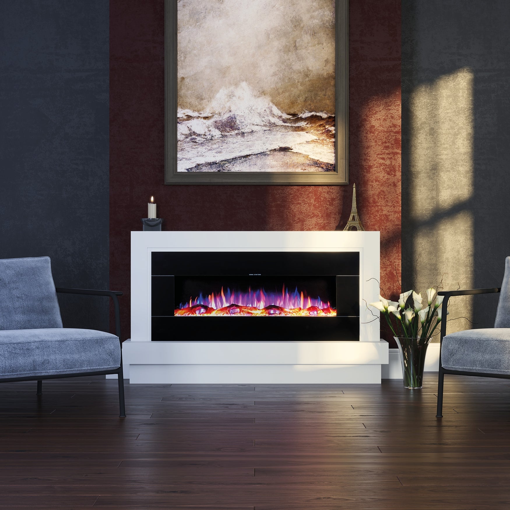 Ezee Glow Zara Black Electric Fire Suite — GR8 Fires